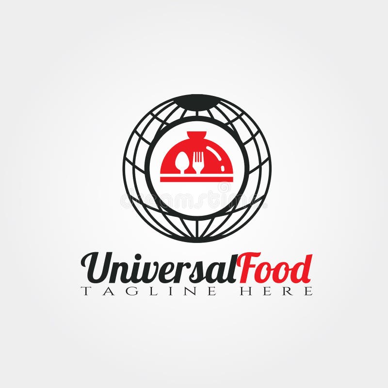 Universal Food Vector Logo Design,global Food Icon Stock Illustration ...