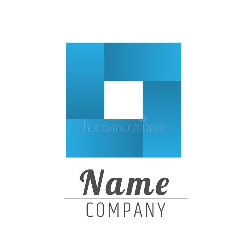 Universal Geometric Logo in the Form of a Square. Stock Illustration ...