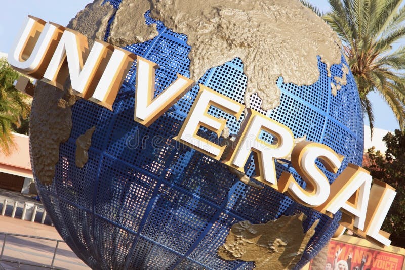 Universal Globe In Universal Orlando Editorial Stock Image - Image of ...