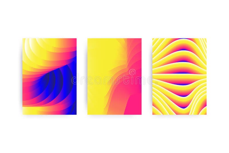 Universal Gradient Geometric Posters Set Stock Vector - Illustration of ...