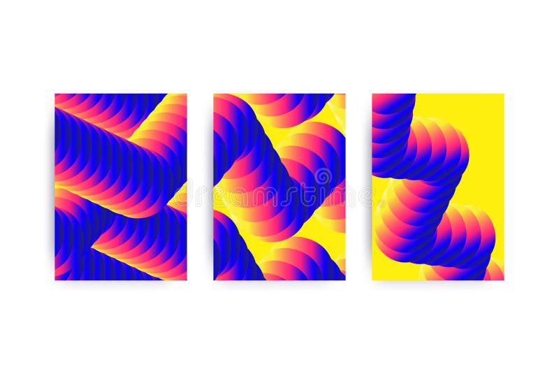 Universal Gradient Geometric Posters Set Stock Vector - Illustration of ...