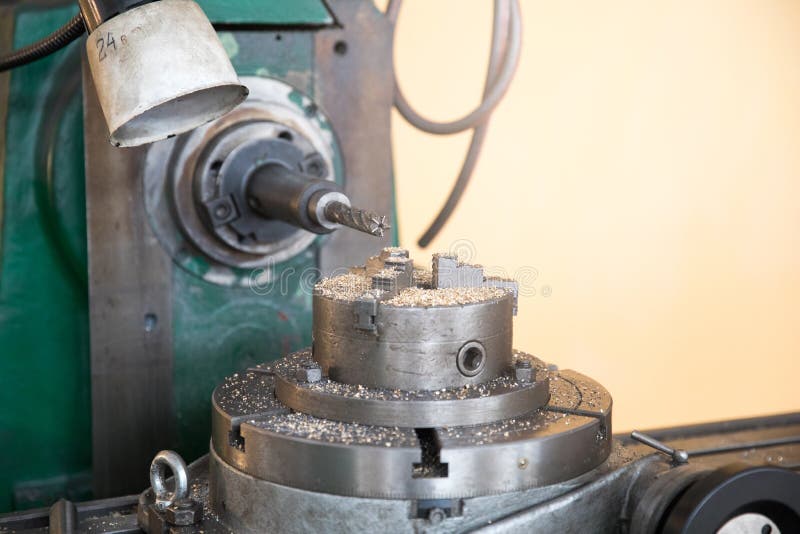 The Universal Green Milling Machine Stock Photo - Image of engineering ...