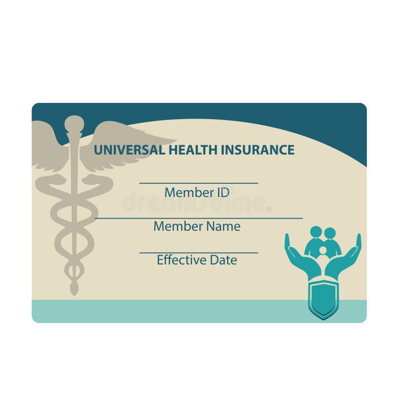 Universal Health Insurance Card Stock Vector - Illustration of object ...