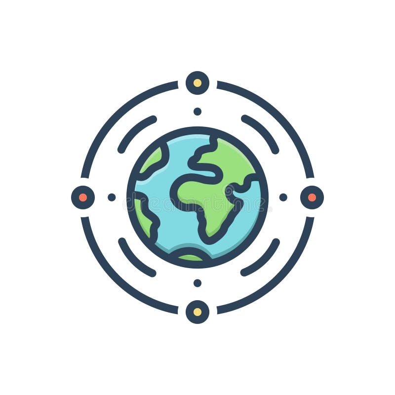 Color Illustration Icon for Universal, Global and Earth Stock ...