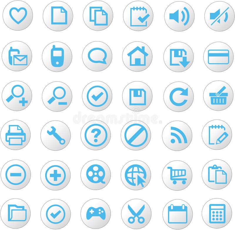 Universal icon set stock illustration. Illustration of modern - 14931314