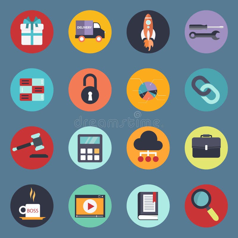 Universal Icon Set for Websites and Mobile Applications Stock ...