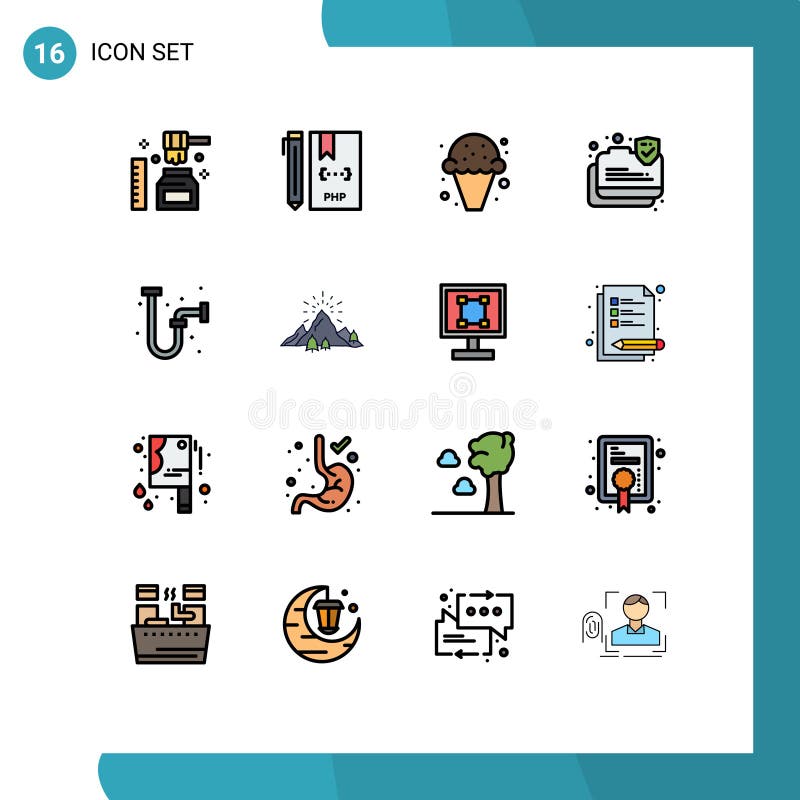 16 Creative Icons Modern Signs and Symbols of Secure, Data Secure, Php ...