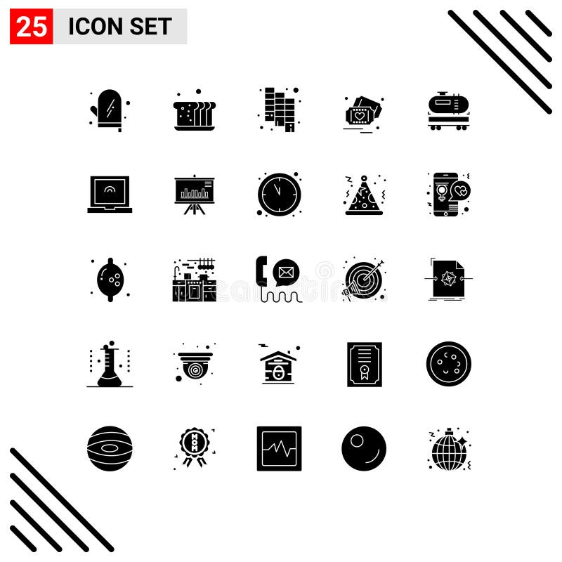 Universal Icon Symbols Group of 25 Modern Solid Glyphs of Dumpper ...