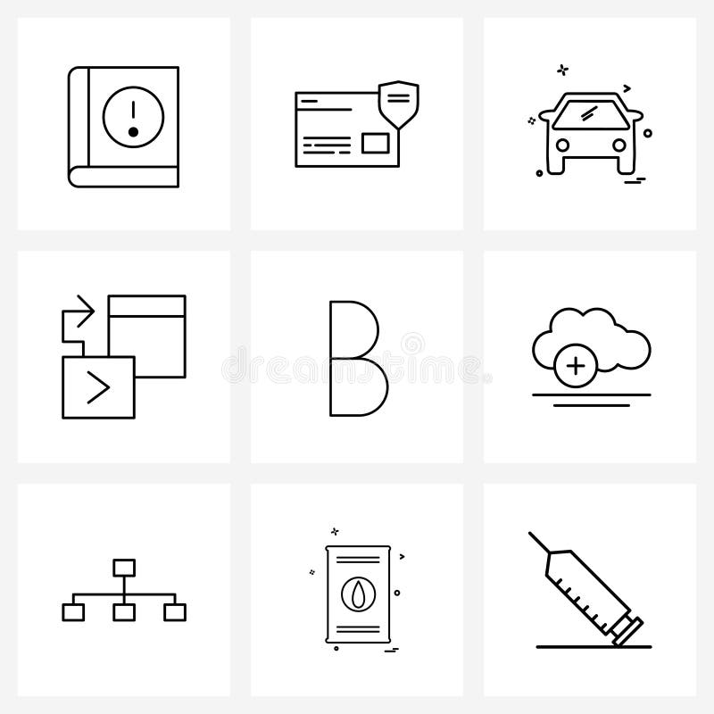 9 Universal Icons Pixel Perfect Symbols of Bold, Networking, Transport ...