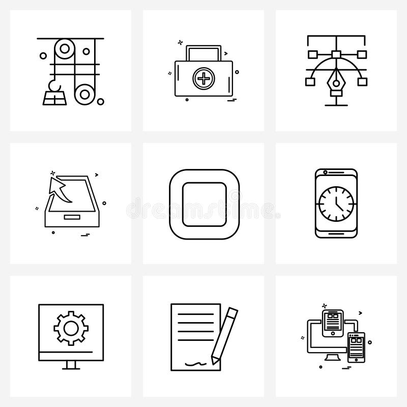 9 Universal Icons Pixel Perfect Symbols of Player, Network, Internet ...