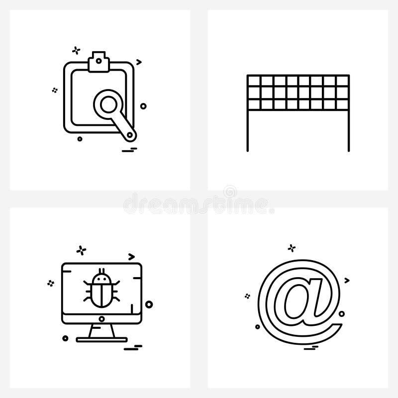 4 Universal Icons Pixel Perfect Symbols of Text, Cyber Security ...