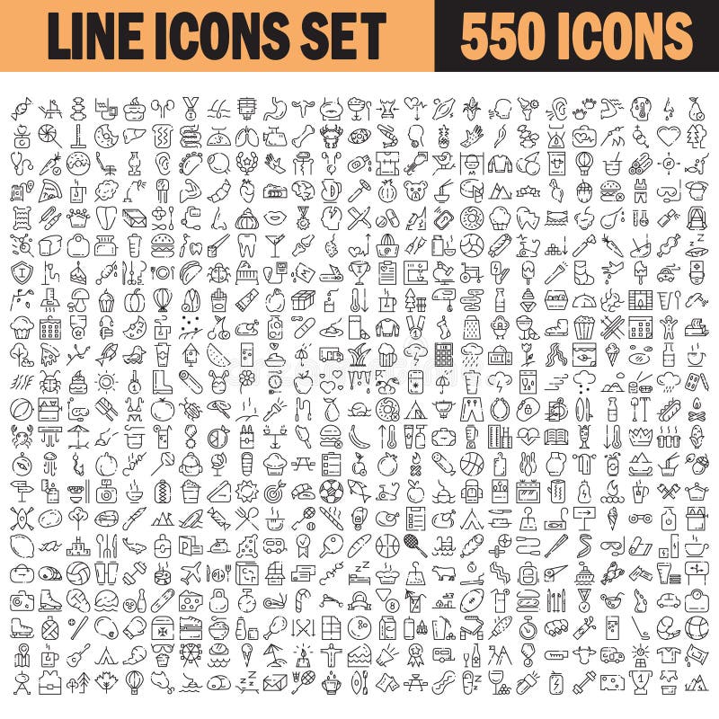 Universal set of 550 icons stock vector. Illustration of arrows - 49380391 Universal set of 550 icons stock vector. Illustration of arrows - 49380391
