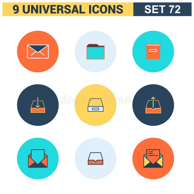 Universal icons set vector stock vector. Illustration of business ...