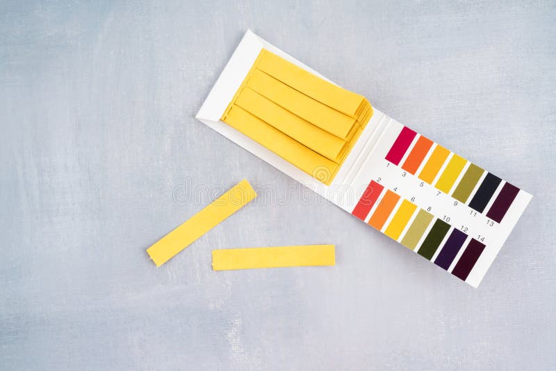 Universal Indicator Paper with Acidic Testing Stock Image - Image of ...