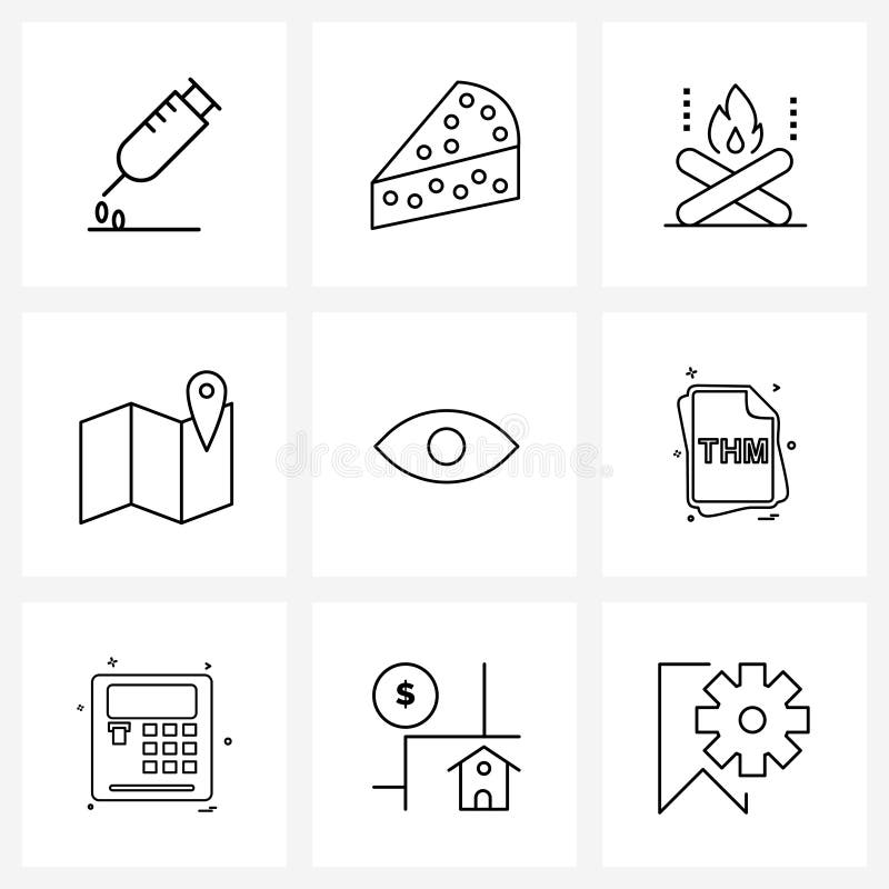 Map Eye View Symbols Stock Illustrations – 101 Map Eye View Symbols ...