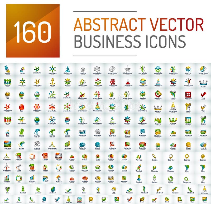 Universal logo set stock vector. Illustration of infographic - 79312655