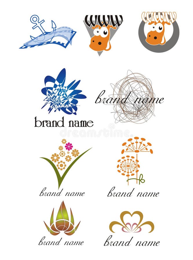 Universal Logos for Creative Companies Stock Illustration ...