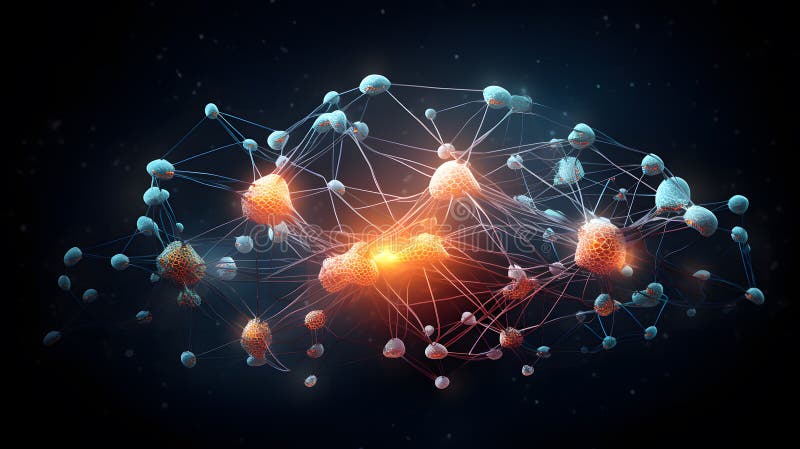 Universal Mind Connections in Neural Network Stock Illustration ...