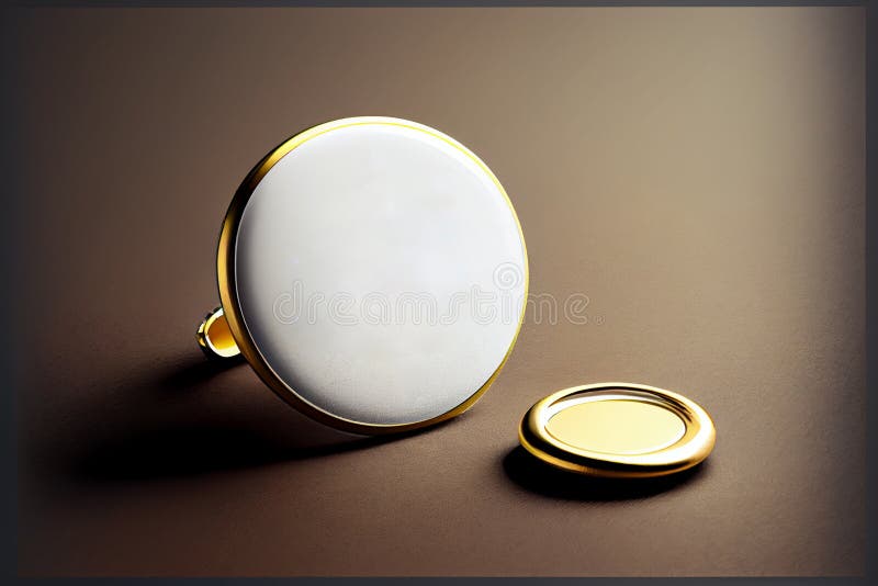 Universal Mockup of White Badge. AI Generated Stock Illustration ...