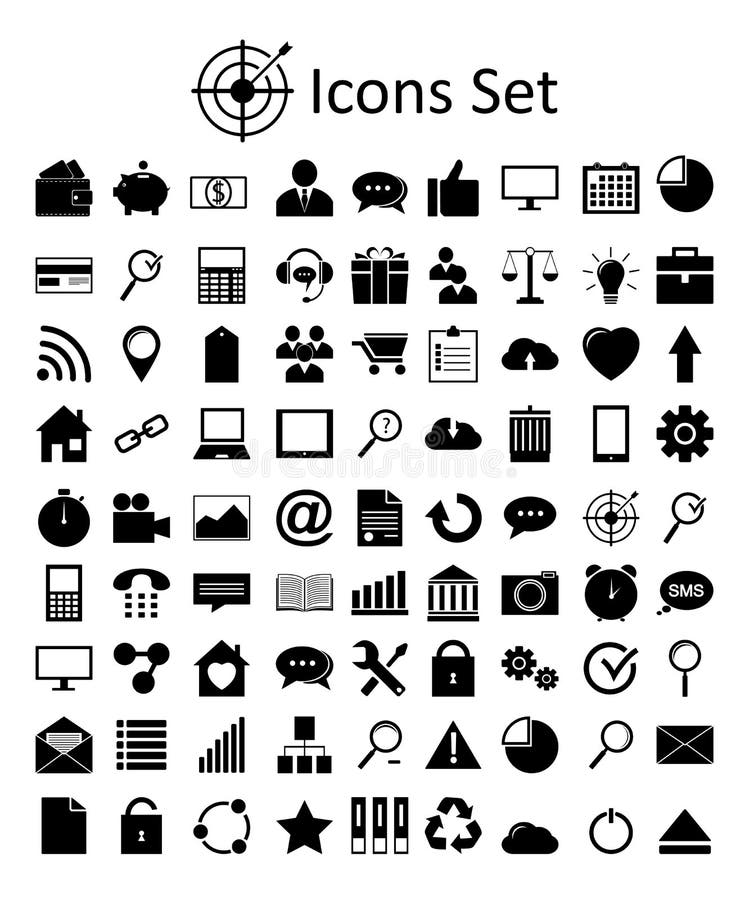 Universal Outline Icons for Web and Mobile. Stock Vector - Illustration ...