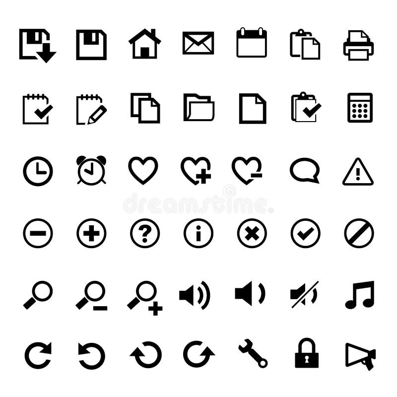 Universal Outline Icons for Web and Mobile Vector Stock Vector ...