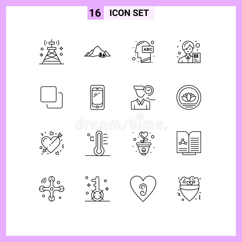 16 Universal Outlines Set For Web And Mobile Applications Asian