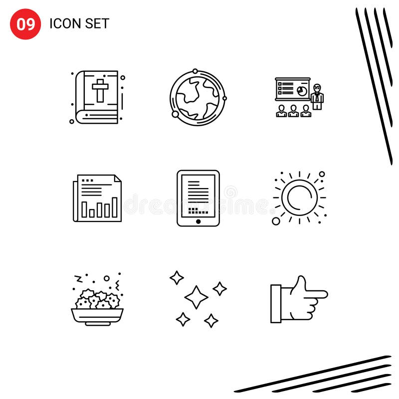 9 Universal Outlines Set For Web And Mobile Applications Business