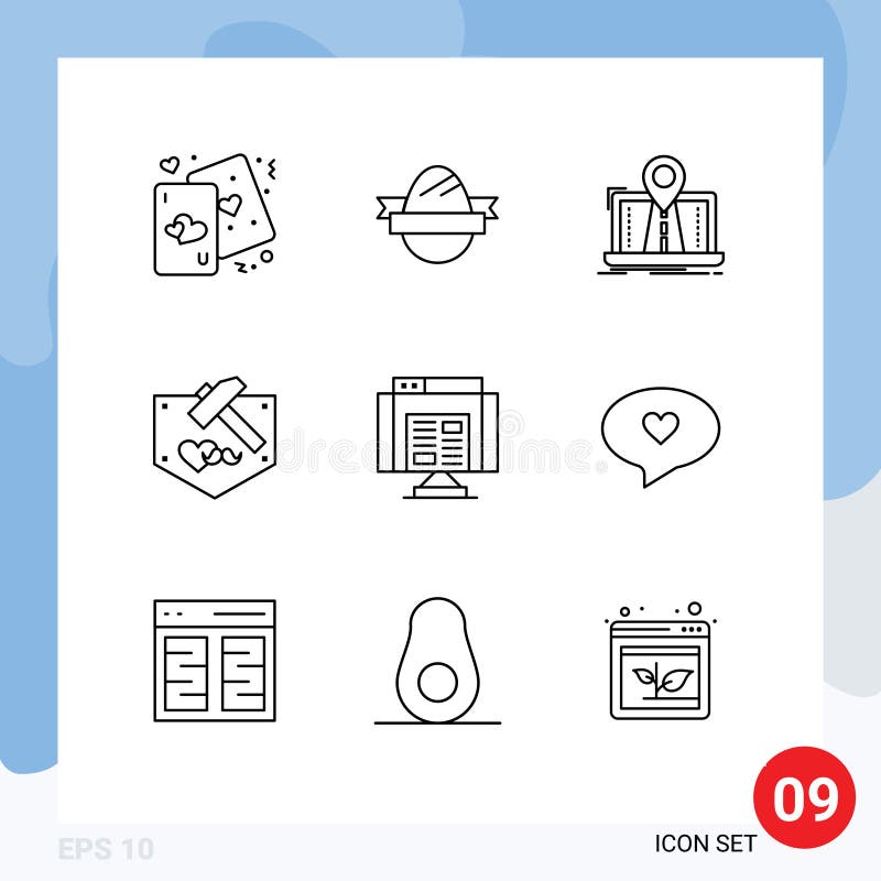 9 Universal Outlines Set For Web And Mobile Applications Mustache