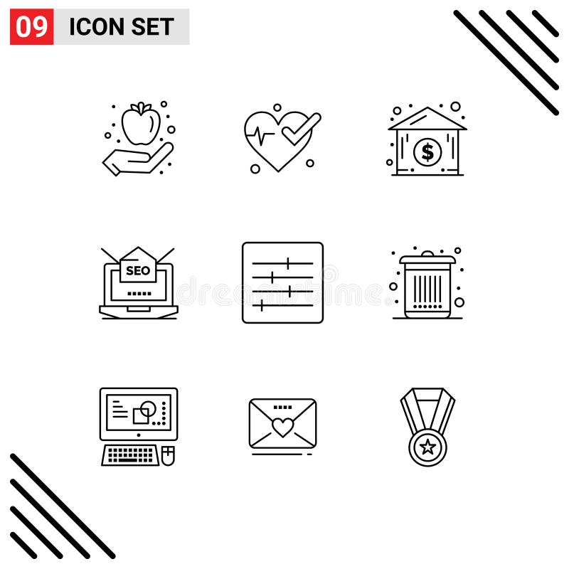 9 Universal Outlines Set For Web And Mobile Applications Options