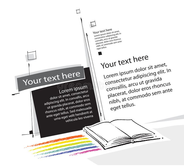 Universal Page-layout Design Stock Illustration - Illustration of funky ...