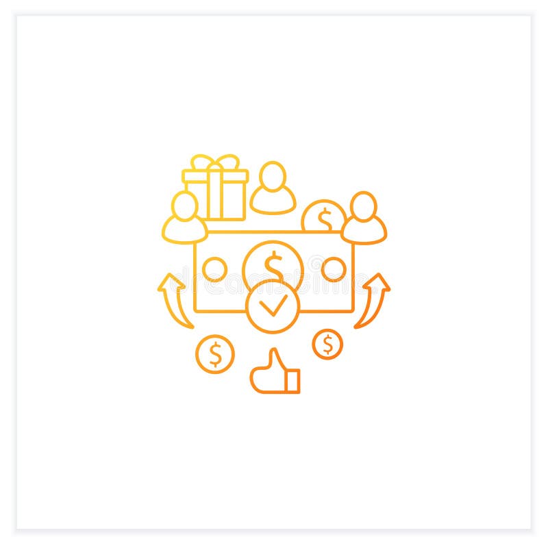 Universal Payment Gradient Icon Stock Vector - Illustration of living ...