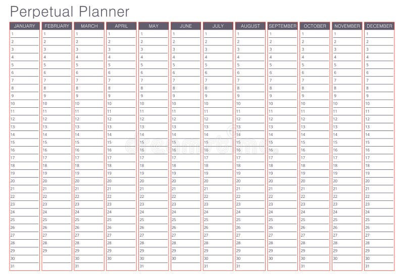 Universal Perpetual Planner Stock Vector - Illustration of meeting ...