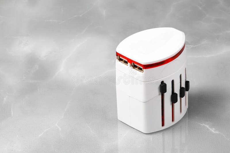 Universal Plug Adapter, Travel Plug Adapter Isolated on Reflection ...