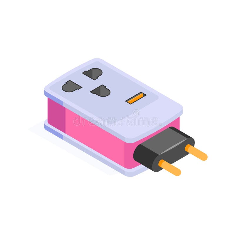 Universal Power Plug for Connecting Devices To Electrical Outlets Stock ...