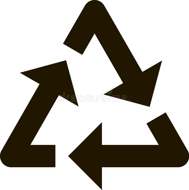 Universal Recycling Symbol Featuring Three Arrows in a Continuous Loop ...