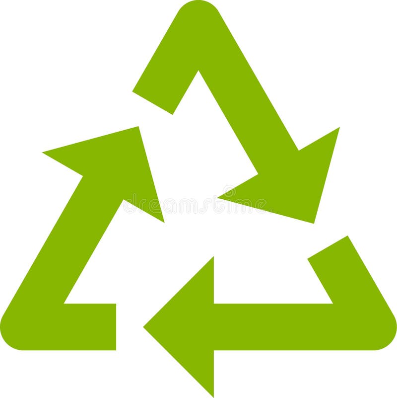 Universal Recycling Symbol Featuring Three Green Arrows in a Continuous ...