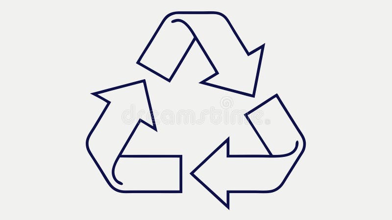 The Universal Recycling Symbol with Three Chasing Arrows Icon Vector ...