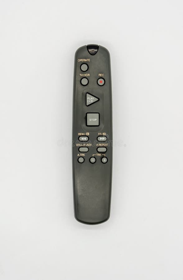 Universal Remote Control Isolated On White. Old And Dirty Music Station ...