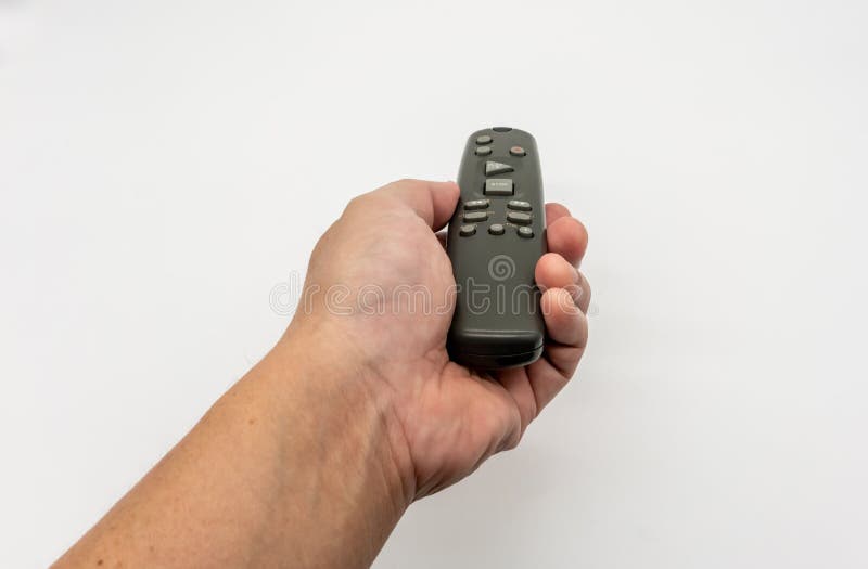 Universal Remote Control Isolated on White. Old and Dirty Music Station ...