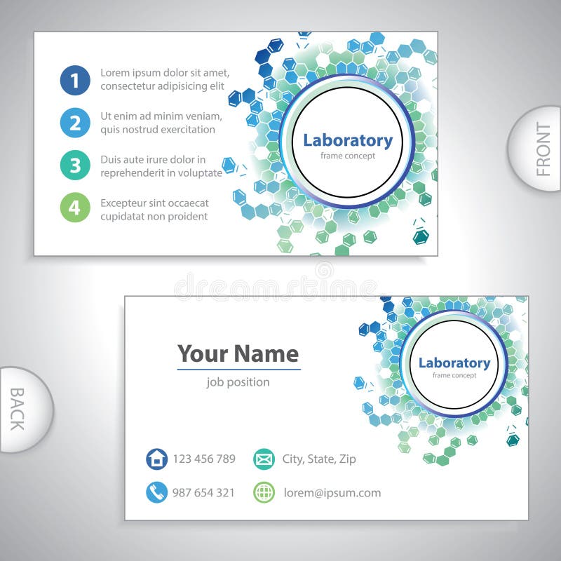 Modern Simple Green Business Card Template with User Profile Stock ...
