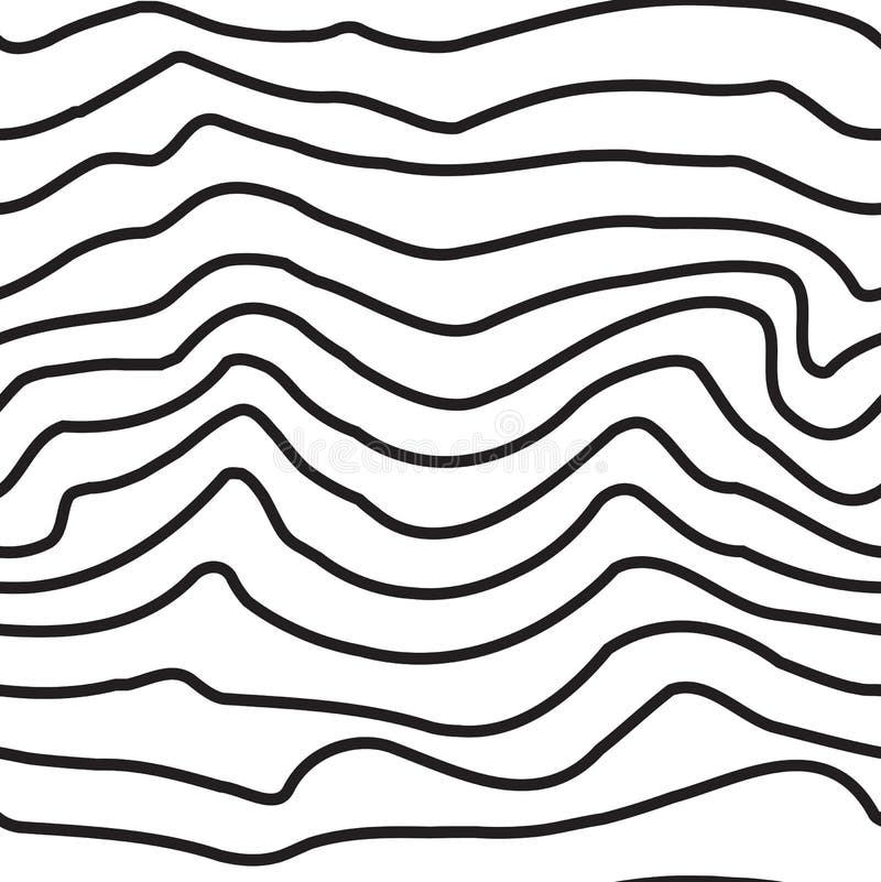Universal Seamless Linear Striped Wave Abstract Pattern in Black Stock ...