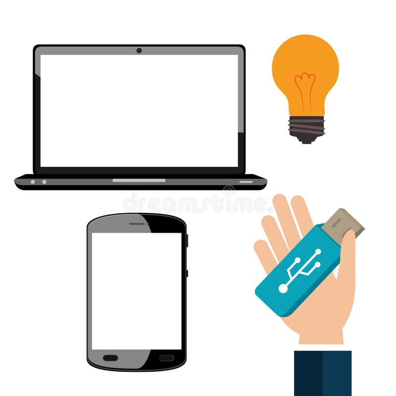 Universal Serial Bus stock illustration. Illustration of devices - 63410209