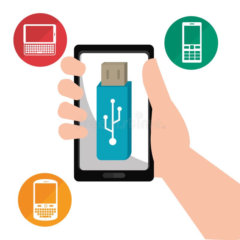 Universal Serial Bus stock illustration. Illustration of plug - 63410400