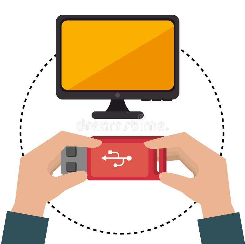 Universal Serial Bus stock illustration. Illustration of storage - 63410417