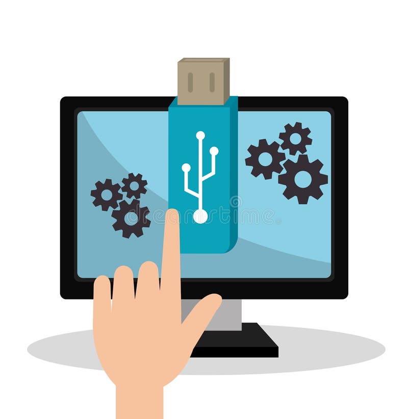 Universal Serial Bus stock illustration. Illustration of electronic ...