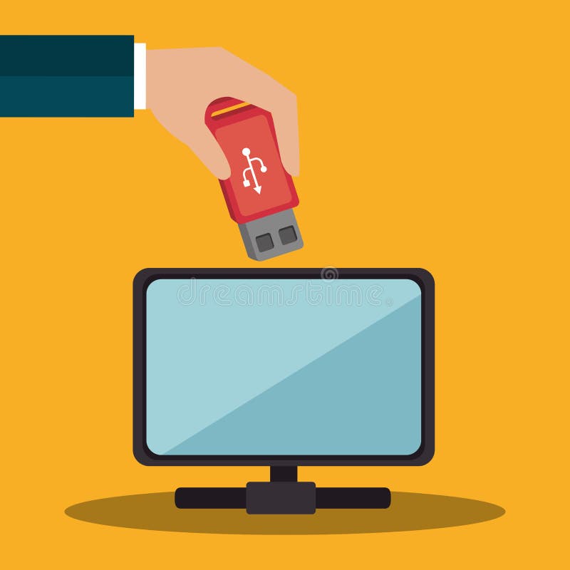 Universal Serial Bus stock illustration. Illustration of storage - 63410473