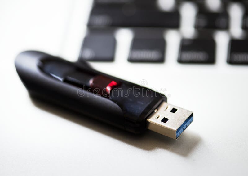 Universal Serial Bus USB Drive Connected To the Adapter Isolated Stock ...
