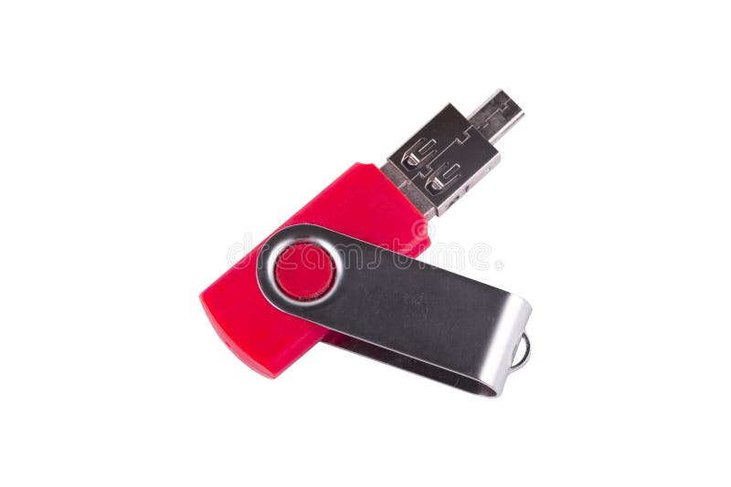 Universal Serial Bus USB Drive Connected To the Adapter Isolated Stock ...