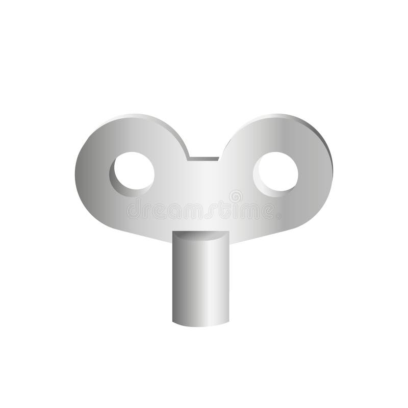 Universal Silver Radiator Clock Key. Airflow Service Key Stock Vector ...