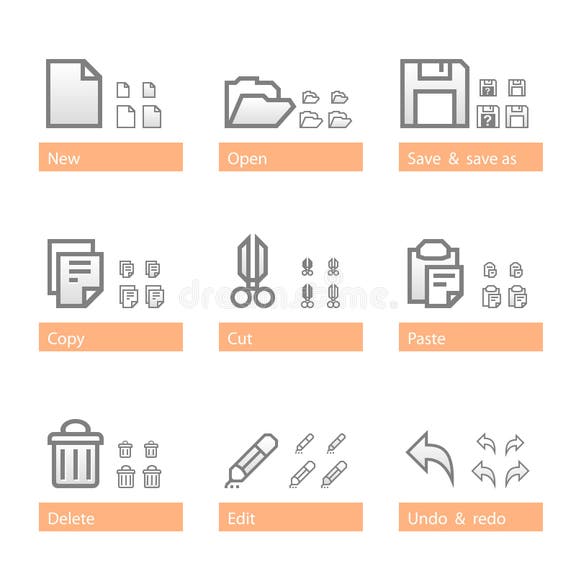 Universal Software Icon Set. Standart Part Stock Vector - Illustration ...